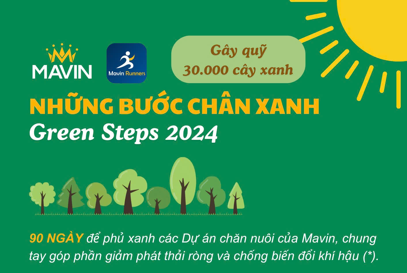 "Những bước chân xanh" gây quỹ trồng 30.000 cây phủ xanh Dự án Mavin