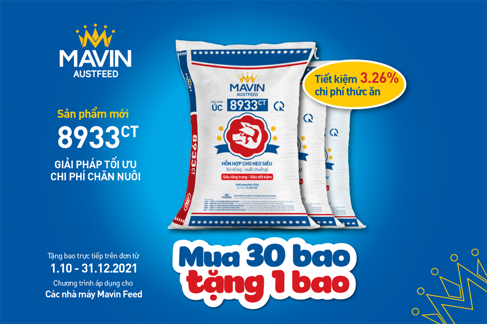 Mavin Feed ra mắt sản phẩm Hỗn hợp cho heo siêu 9033CT và 8933CT